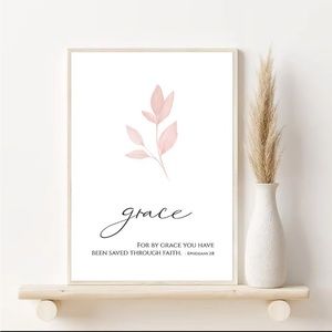 Imported | Wall Decor | 4pcs Grace Faith Love Blessings Wall Art ...